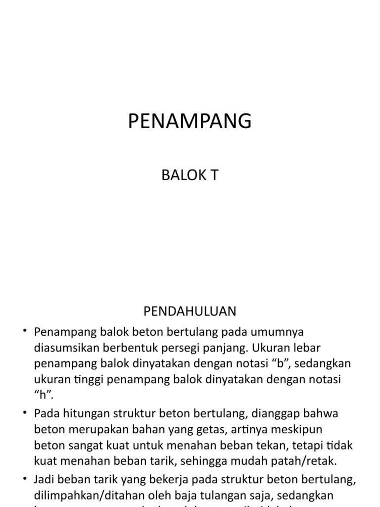 Balok T Tul Tunggal | PDF