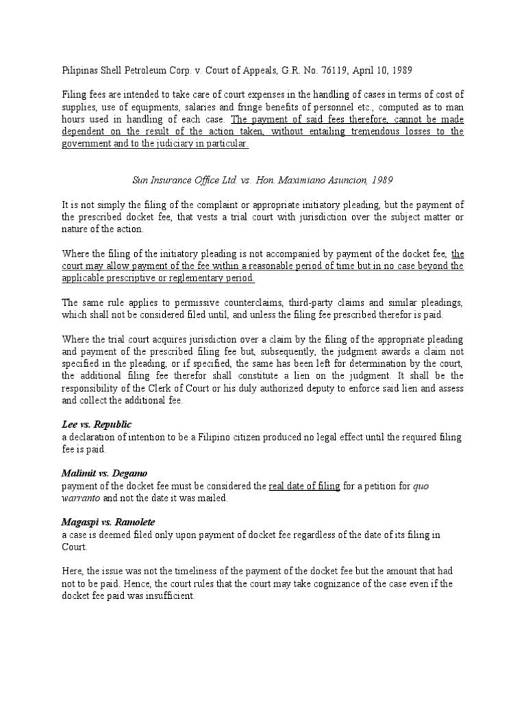 Sun Insurance Office Ltd. vs. Hon. Maximiano Asuncion, 1989 | PDF ...
