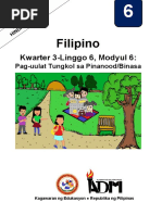 FILIPINO 6 (Aralin 6 Q4) - Pagsusulat NG Ulat, Balitang Pang-Isport ...