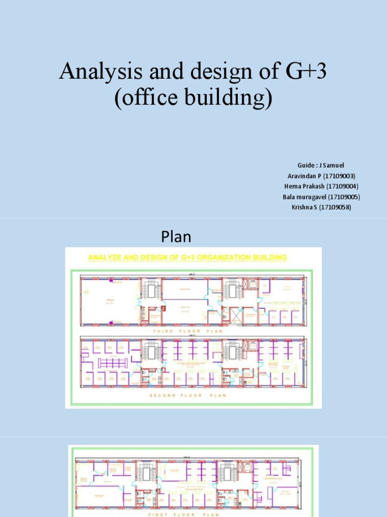Analysis and Design of G+3 (Office Building) | Download Free PDF | Beam ...