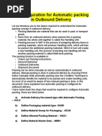 Automatic Packing Configuration in SAP | PDF | Packaging And Labeling ...