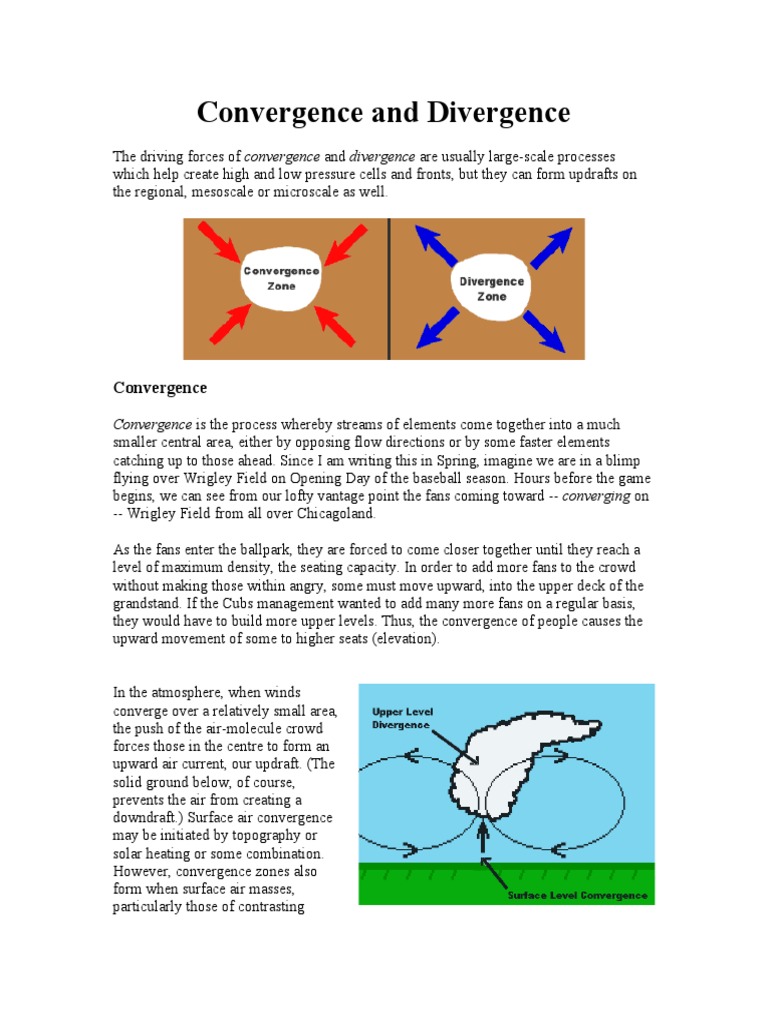 Convergence and Divergence | PDF | Cloud | Rain