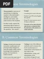 Lesson 2 - Common Terminologies | PDF | Educational Assessment | Evaluation