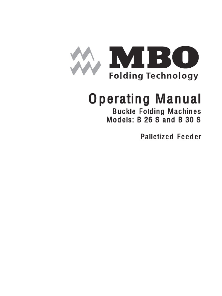 Mbo Operating Manual | PDF | Electrical Connector | Belt (Mechanical)