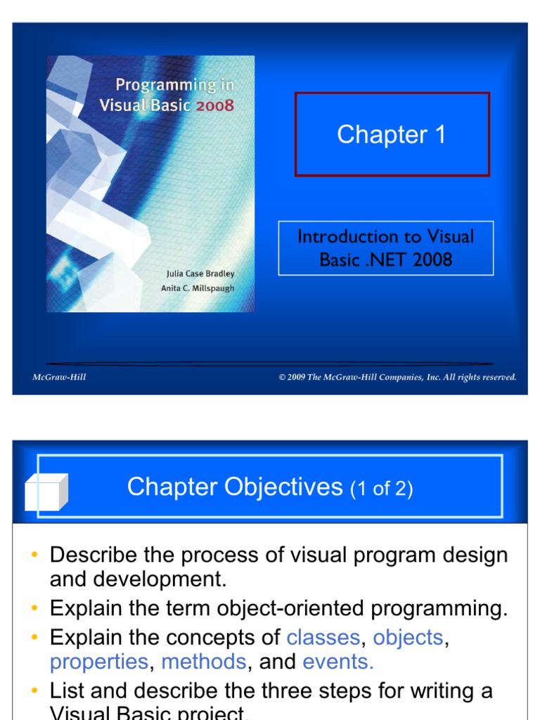 Bradley Vb08 PPT Ch01 | Download Free PDF | Microsoft Visual Studio | Object Oriented Programming