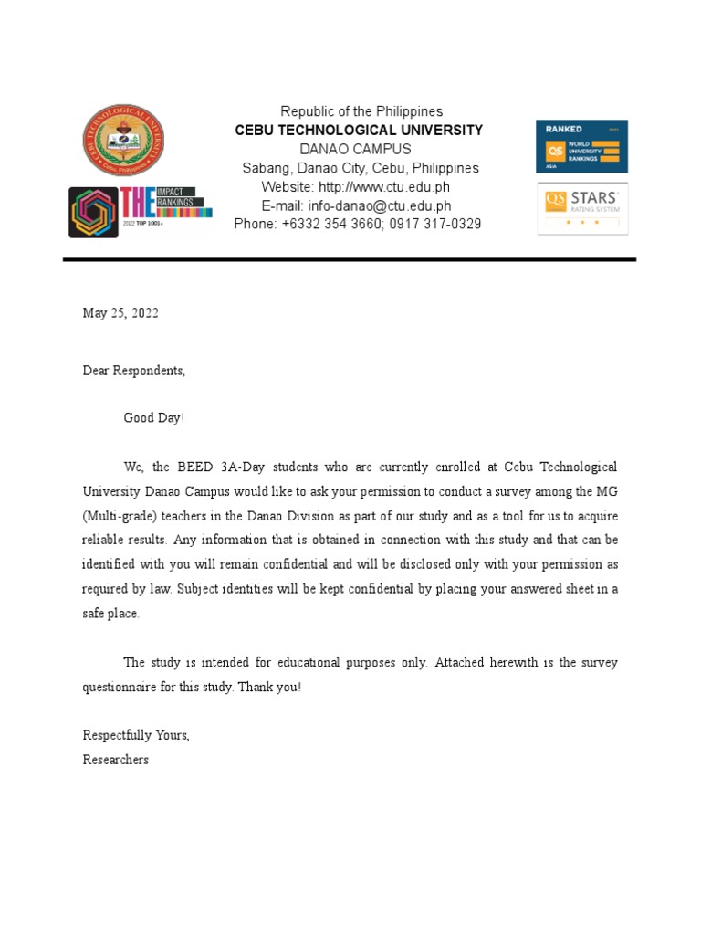 Group 3 - Survey Questionnaire | PDF | Teachers | Classroom Management