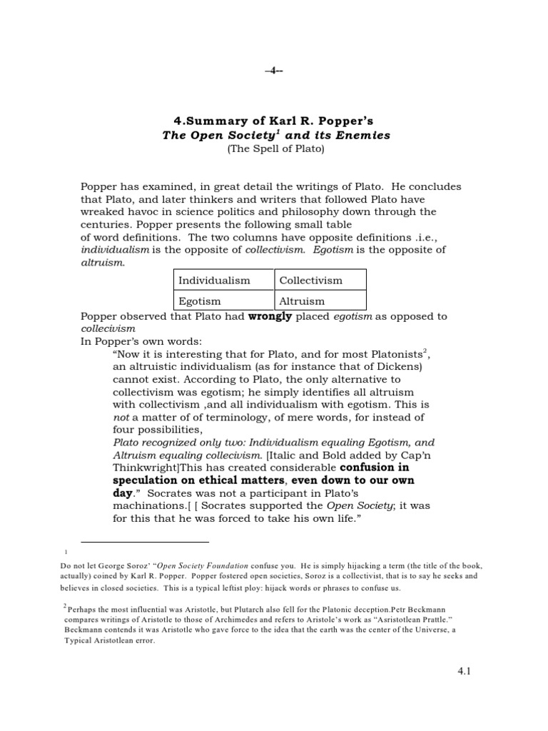 The Open Society and Its Enemies | PDF | Collectivism | Open Society