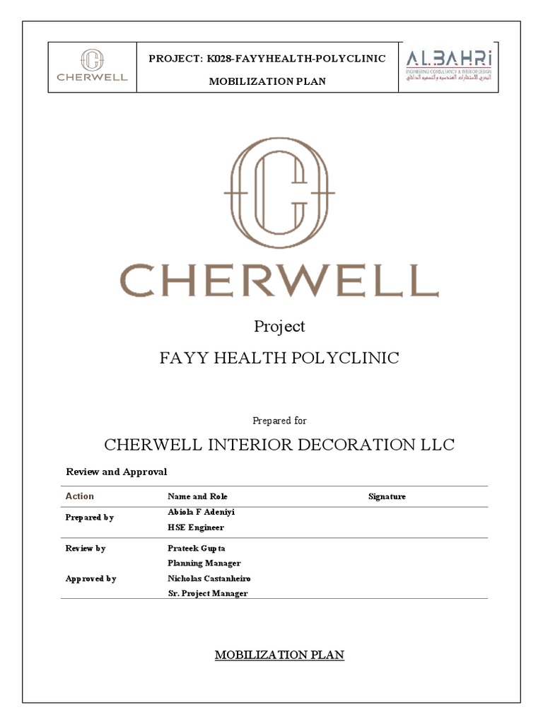 Site Mobilization-Plan | Download Free PDF | Project Management | Business