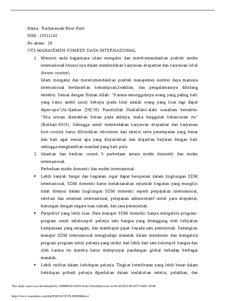 Uts Msdmi | PDF | Karier & Perkembangan