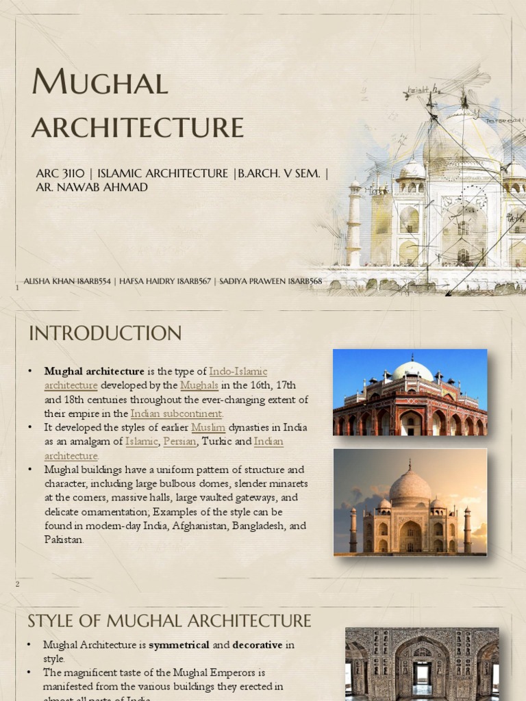 Mughal Architecture: Arc 3110 - Islamic Architecture - B.Arch. V Sem ...