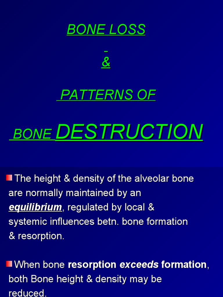 Bone Loss & Patterns of Bone Destruction | Download Free PDF ...