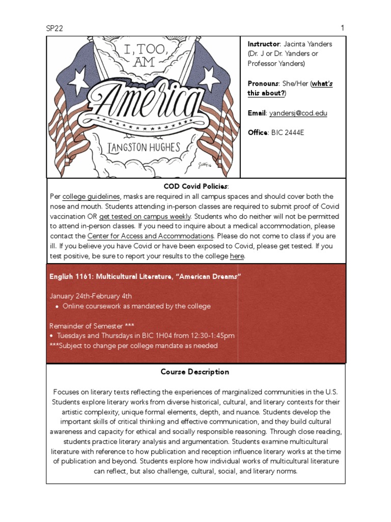 Multicultural Literature Course Overview | PDF | Narrative | Dialect