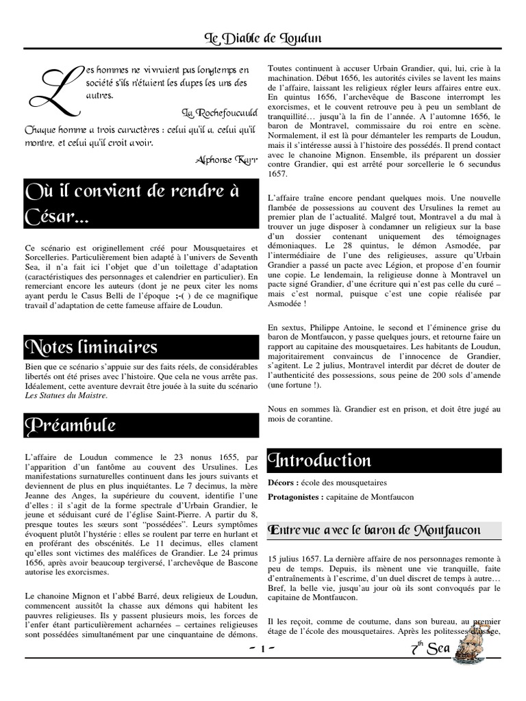 Affaire de Loudun : Possessions et Sorcellerie | PDF