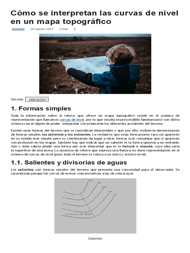 Interpretación de curvas de nivel topográficas | PDF | glaciar | Sumidero