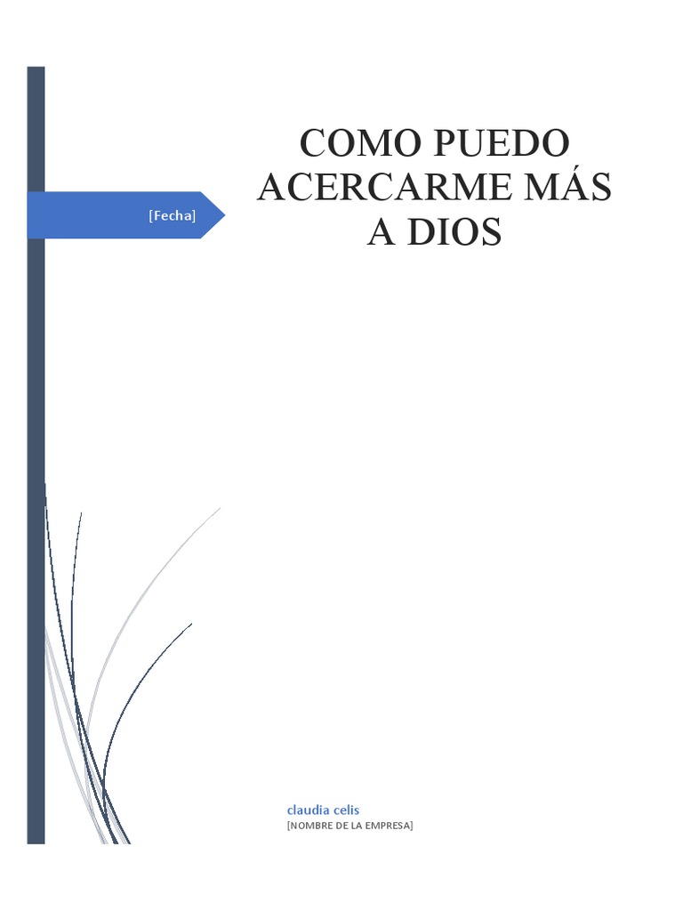 Cómo Puedo Acercarme Más A Dios Pdf Jesús