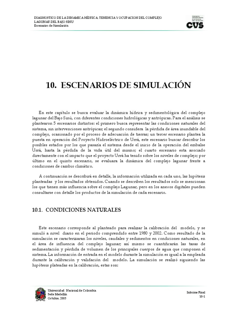 10 EscenariosSimulacion | PDF | Simulación | Reservorio