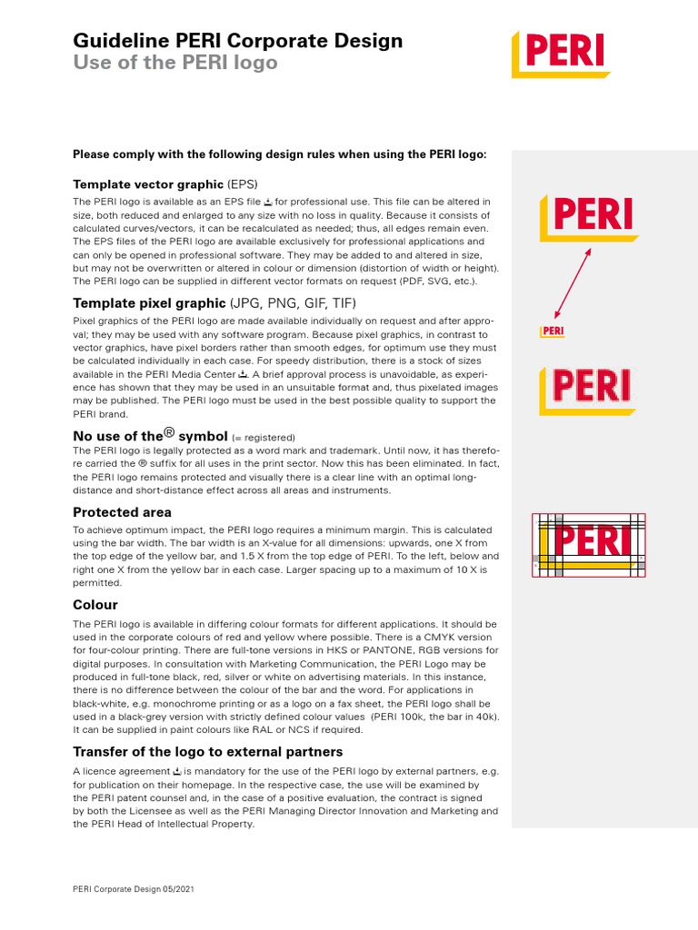 Use of The PERI Logo: Guideline PERI Corporate Design | Download Free ...