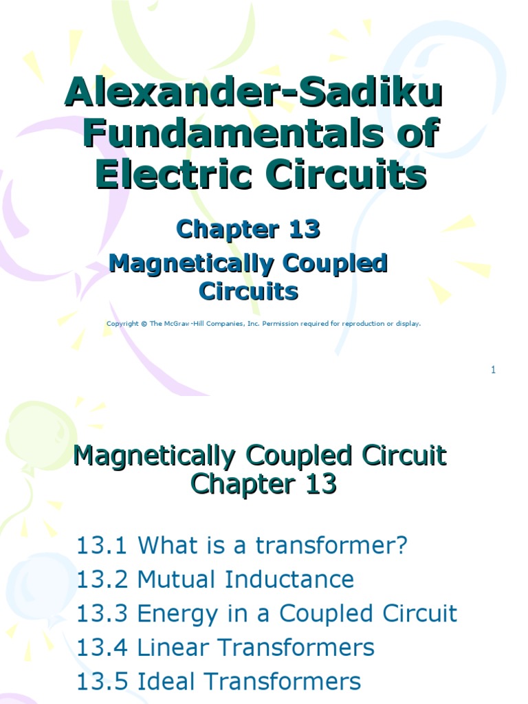 Alexander-Sadiku Fundamentals of Electric Circuits | PDF | Inductor ...