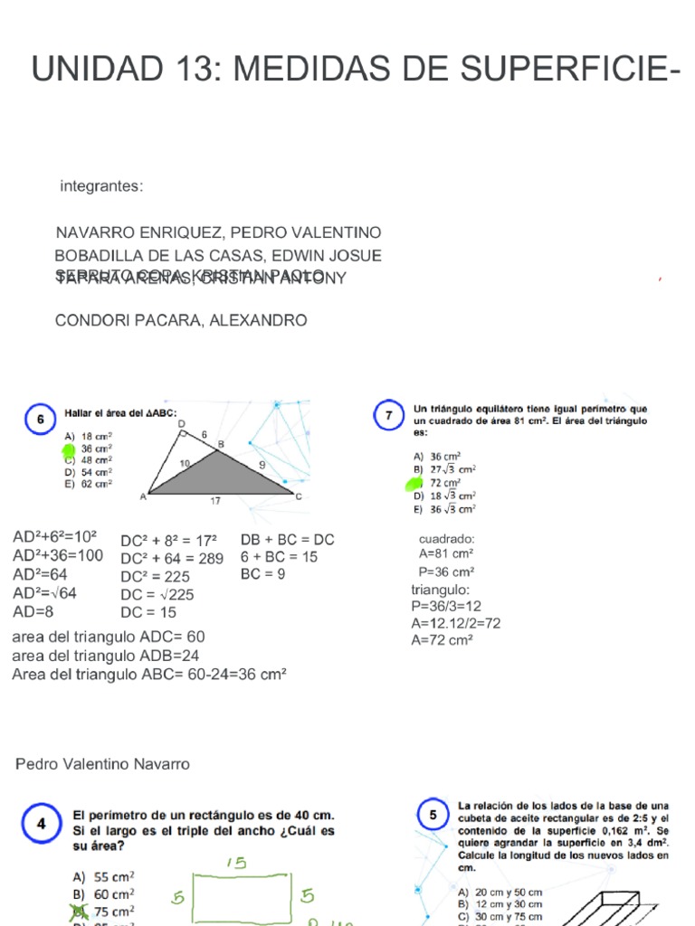 Unidad 13 - Medidas de Superficie | PDF