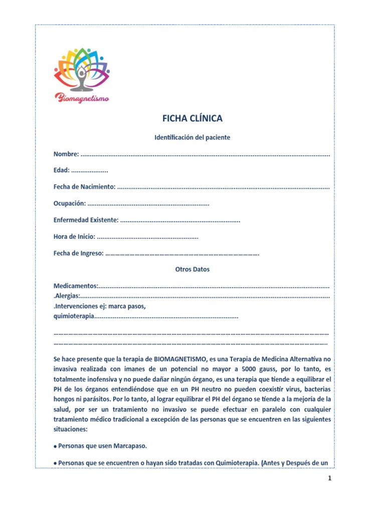 Ficha Clinica Pacientes | PDF | Especialidades Medicas | Medicina