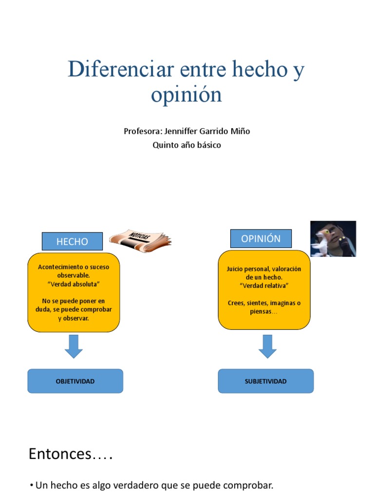 Hechos vs Opiniones: Claves para Diferenciar | PDF | Relaciones ...