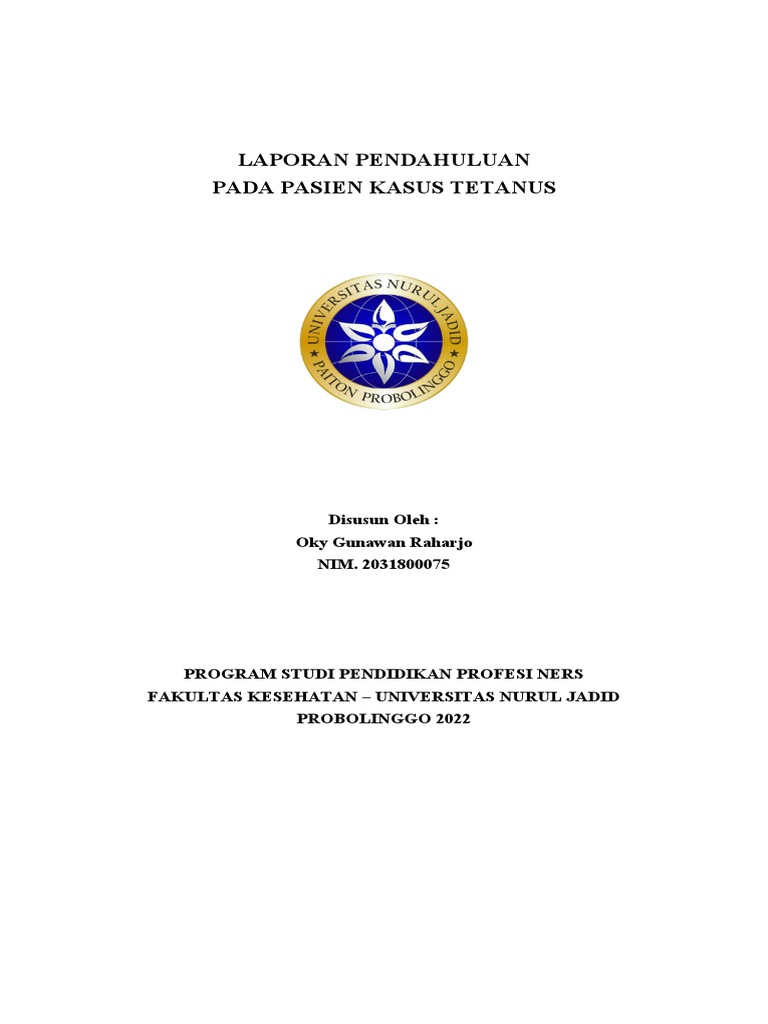 LP Tetanus 11-04-2022 | PDF | Pengembangan Diri | Kesehatan Holistik