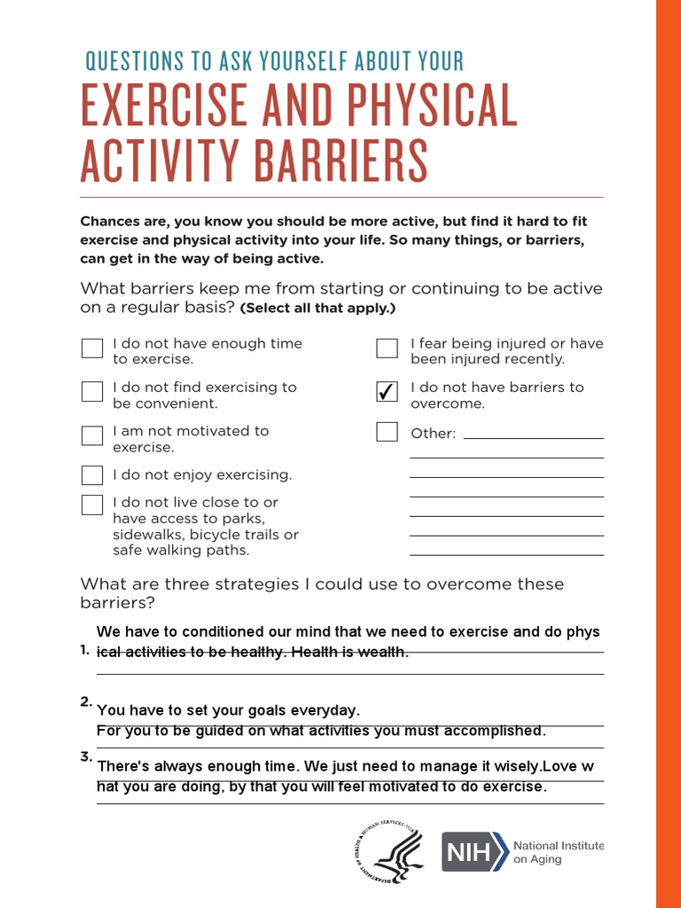 Exercise and Physical Activity Barriers: Questions To Ask Yourself ...