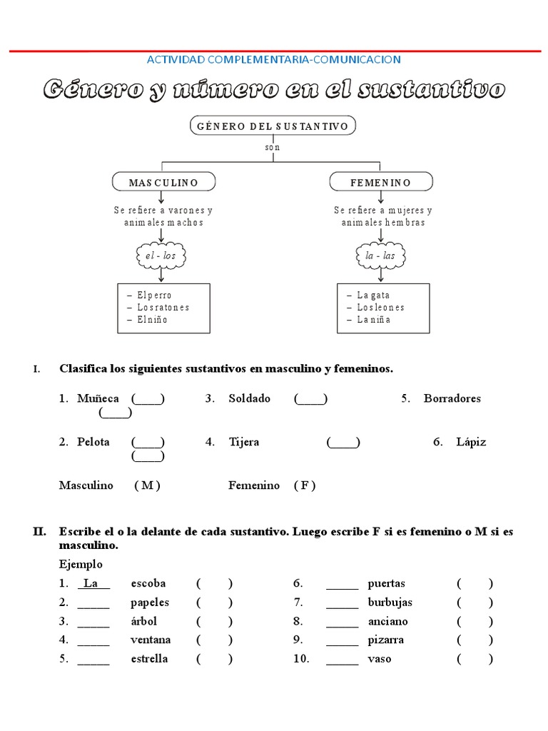 Género y Número de Sustantivos | PDF | Fonética | Lingüística