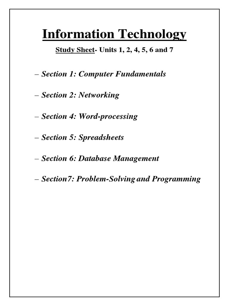 Information Technology Study Guide | PDF | Computer Network | Radio