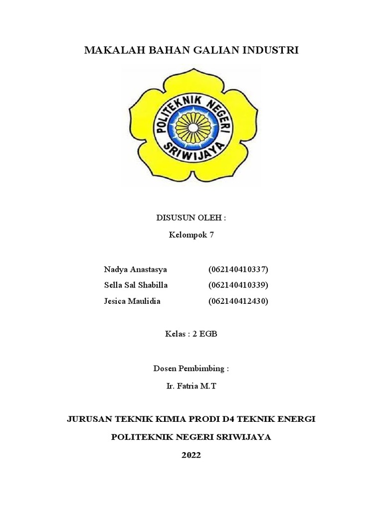 Bahan Galian Industri: Pengertian dan Klasifikasi | PDF