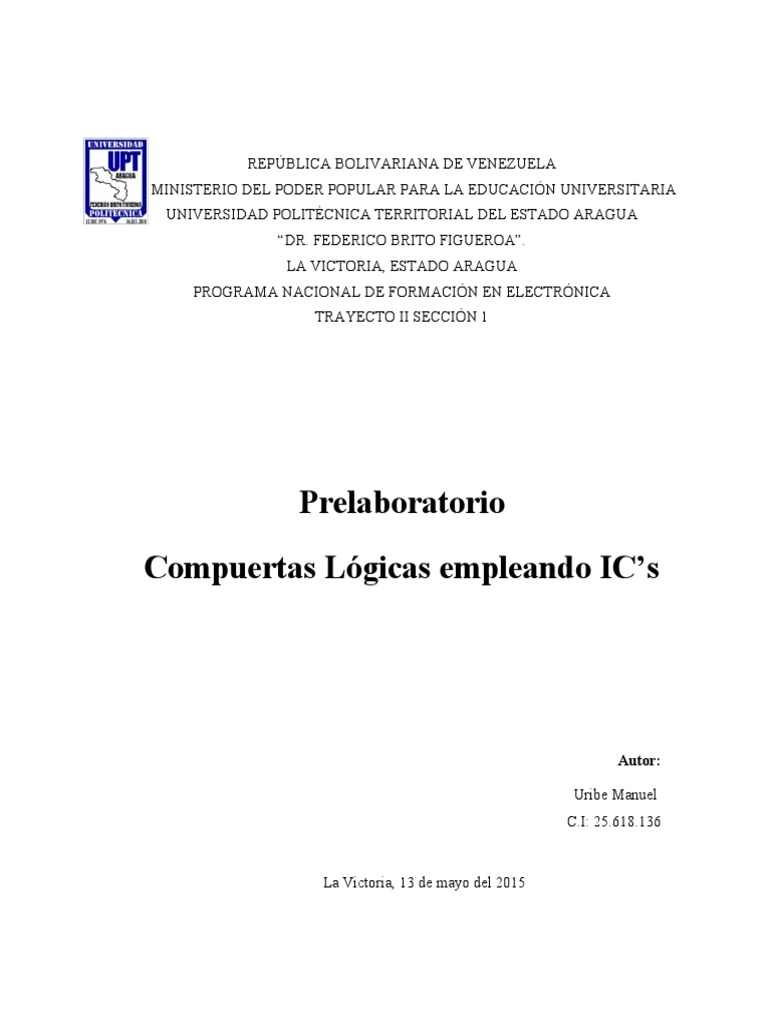 Circuitos Integrados | PDF | Puerta lógica | Circuito integrado