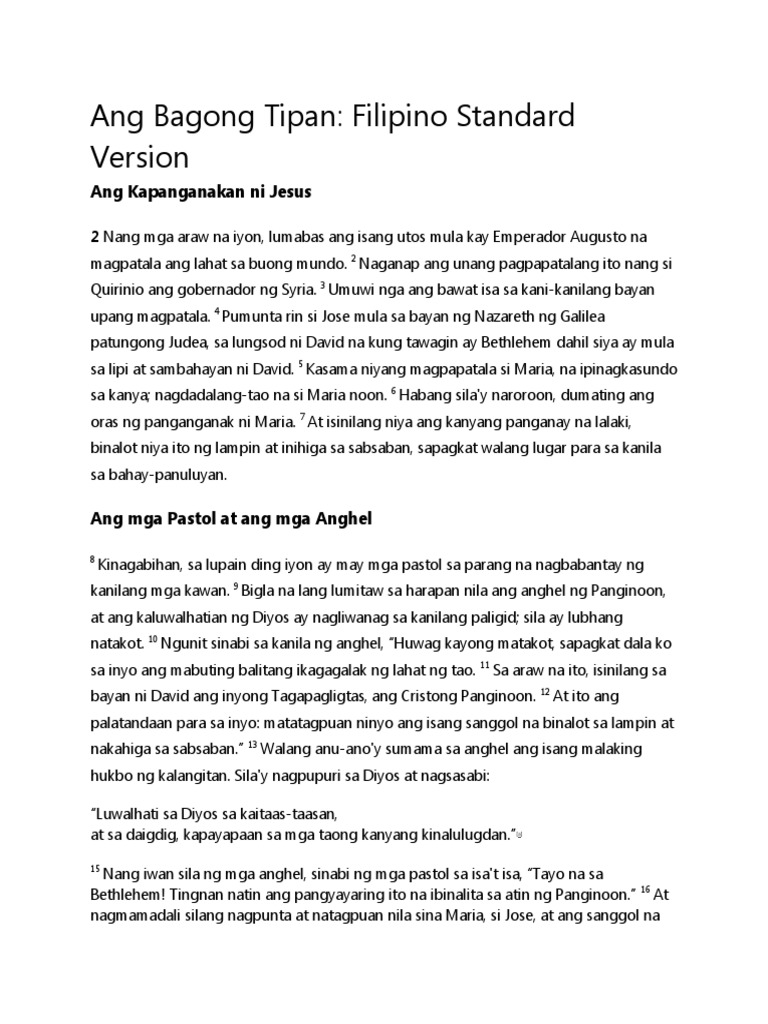 Ang Bagong Tipan | PDF