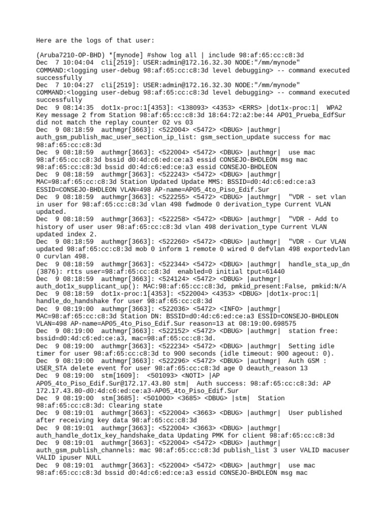 Logs | PDF | Computer Networking | Network Architecture