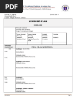 EFDT Learning Plan (Consolidated) | PDF | Rubric (Academic) | Learning