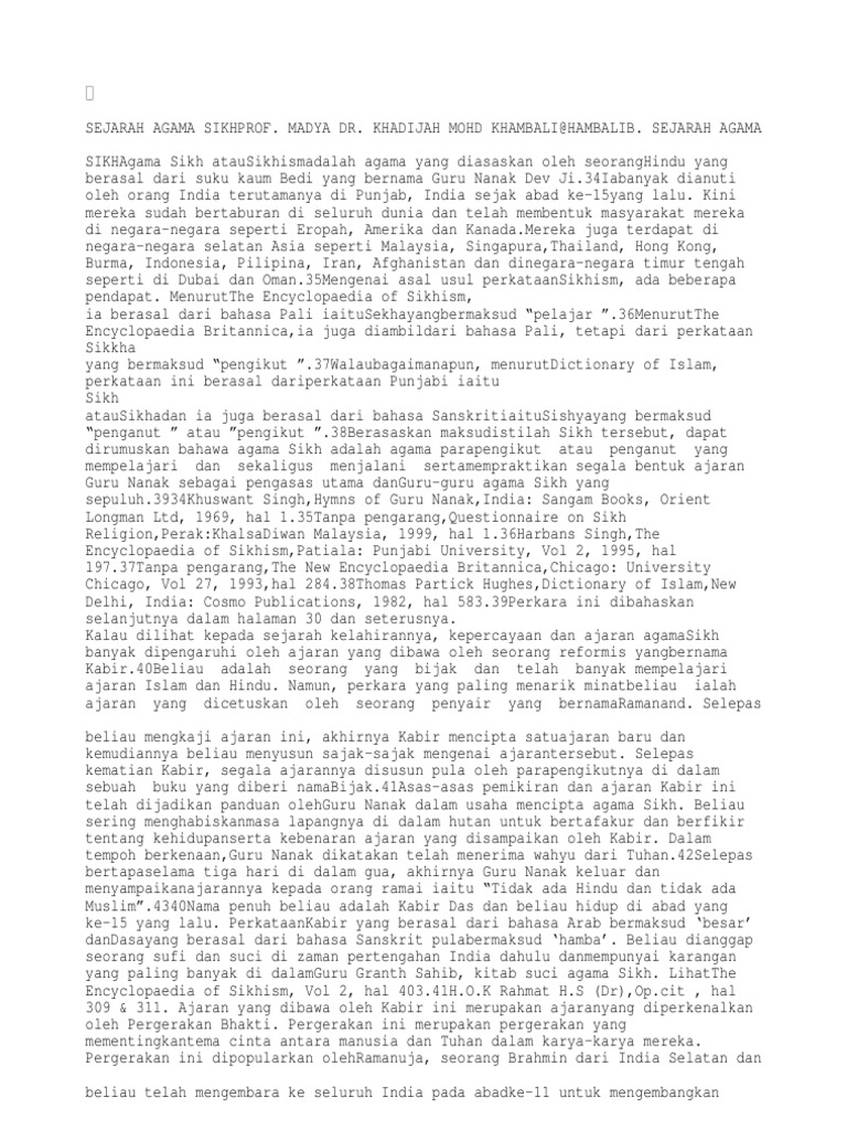 Sejarah Agama Sikh 1 | PDF