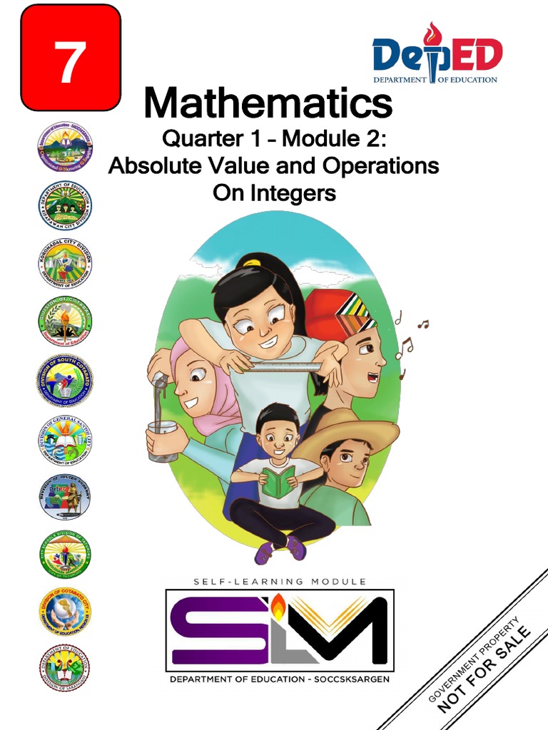 Math7 q1 Mod2of8 Absolute Value and Operations On Integers | Download ...