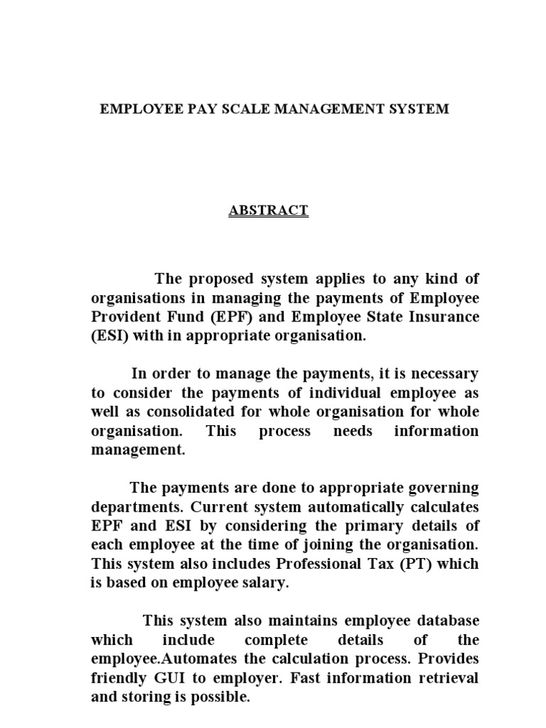 Employee Payroll Management System | PDF