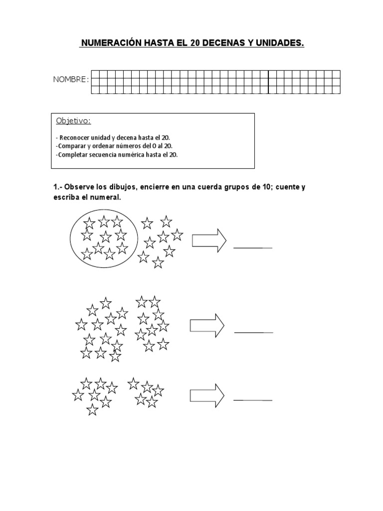 GUIA Decenas y Unidades | PDF