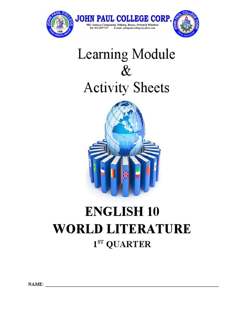 English 10 Learning Module Overview | PDF | Nonverbal Communication ...