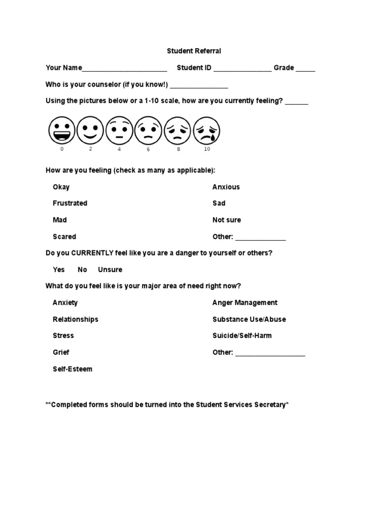 Student Referral Form | PDF