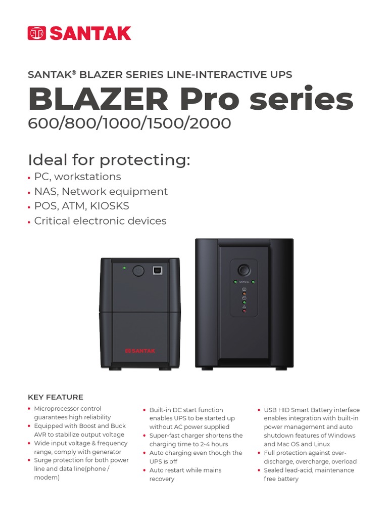 Santak BLAZER Pro Series Brochure IEC Version | PDF | Electric Power ...