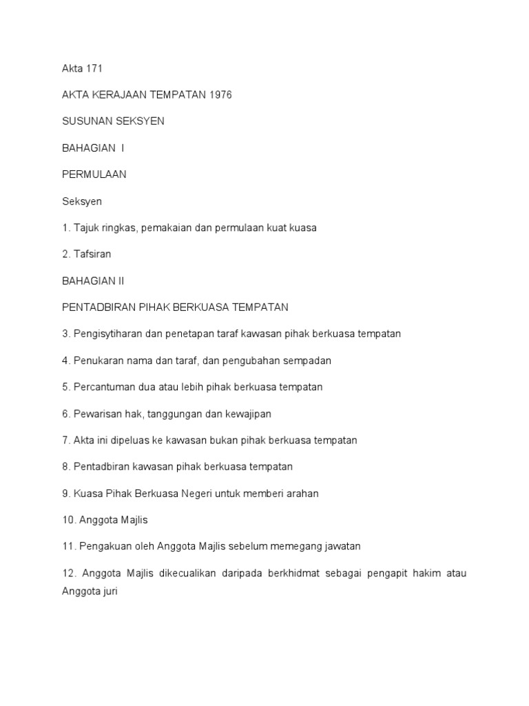 Akta 171 | PDF