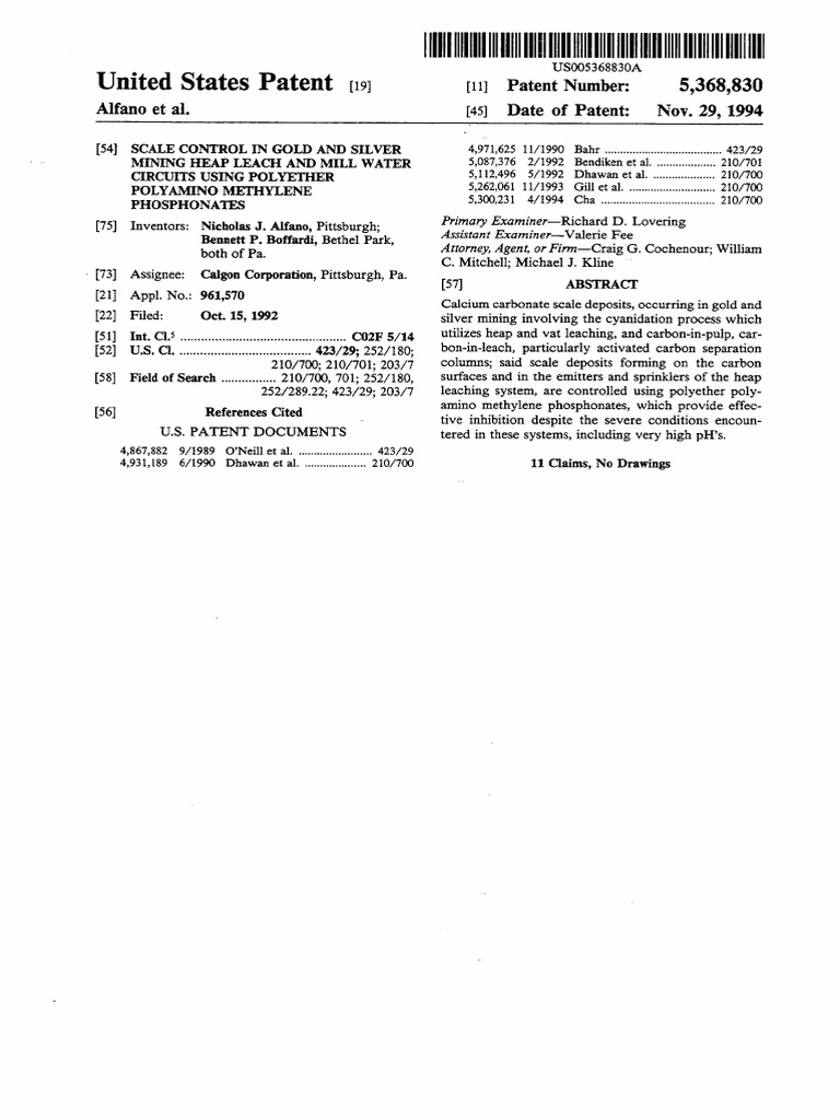 Scale Control in Heap Leach | PDF | Cyanide | Solubility