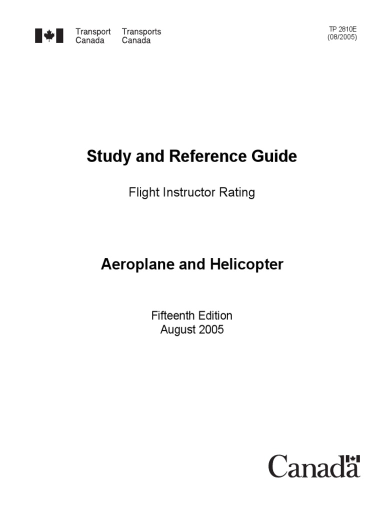 Study and Reference Guide-Instructor Rating | PDF | Flight Instructor ...