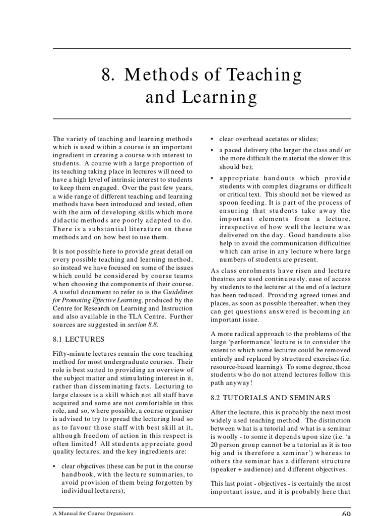 Teaching Methods | PDF | Career & Growth