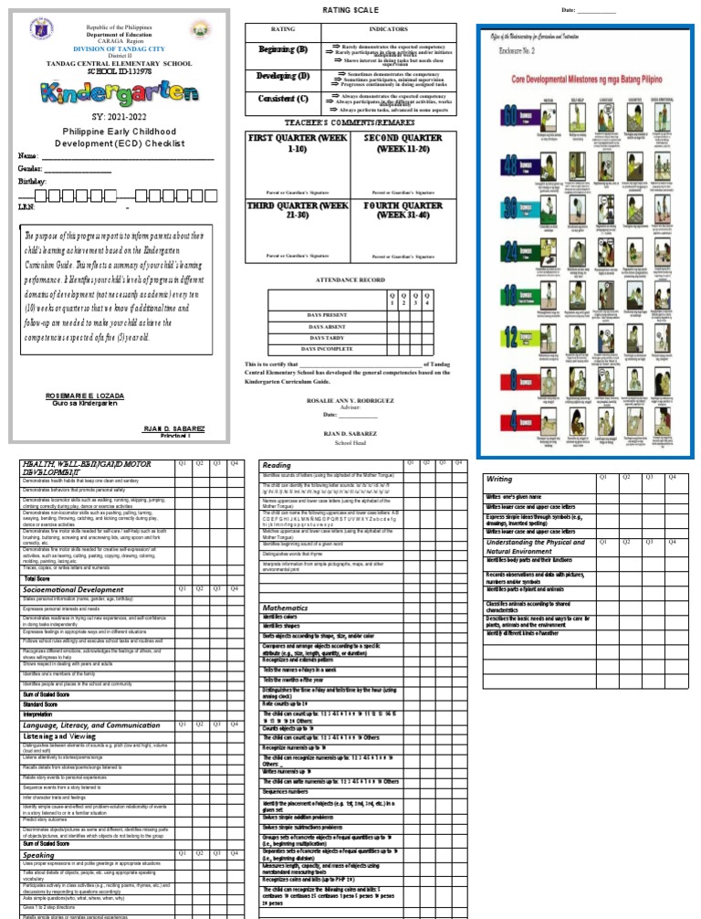 ECD-CARD-2021-2022-REVISED-2-FINAL-MAKING | PDF | Letter Case | Cognition