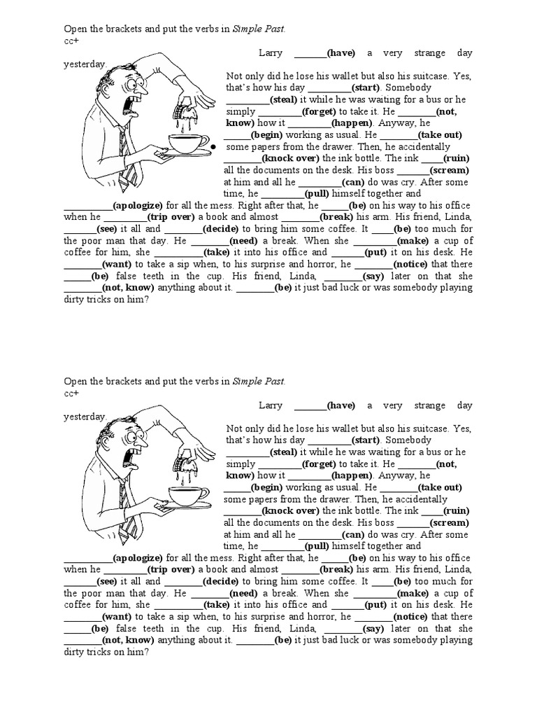 simple-past-tense-funny-story | PDF | Linguistics | Grammar
