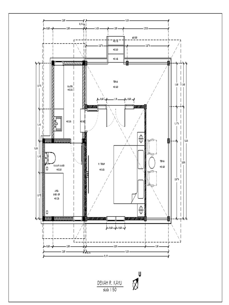 Denah Rumah Kayu Wongaya Betan Penebel 20220402-R. Kayu | PDF