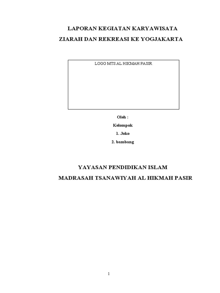 Laporan Zarkasi | PDF