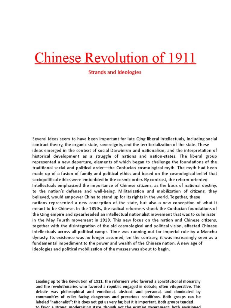 Chinese Revolution of 1911 Updated Slides | Download Free PDF | Qing ...